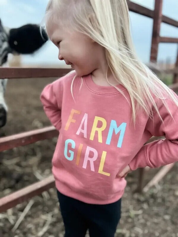 Pink Farm Girl Crew