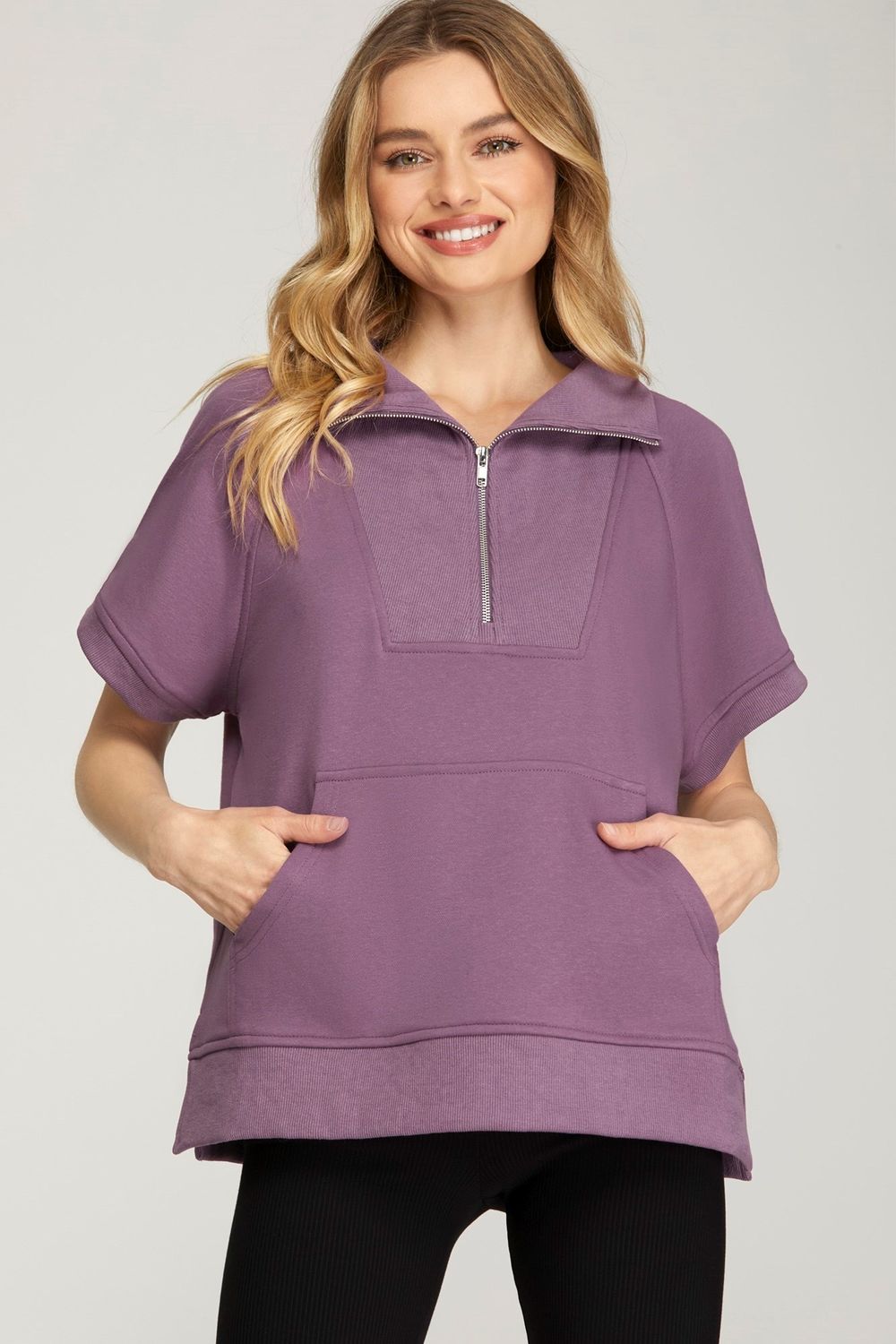 Color Your World Top- Dusty Purple