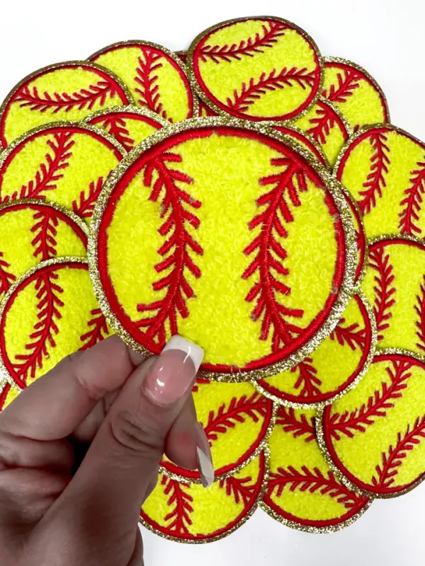 Softball Glitter Patch