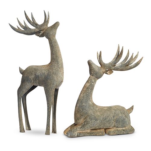 Laying Galvanized Deer