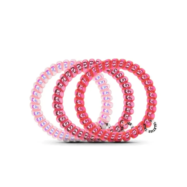 Think Pink Spiral Hair Coils-Small