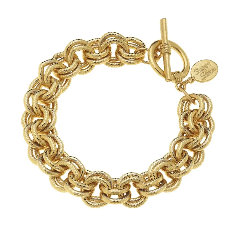 VG Gold Double Loop Chain Bracelet