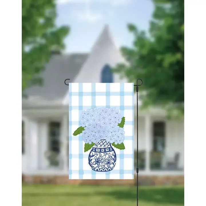 Blue hydrangea Garden Flag