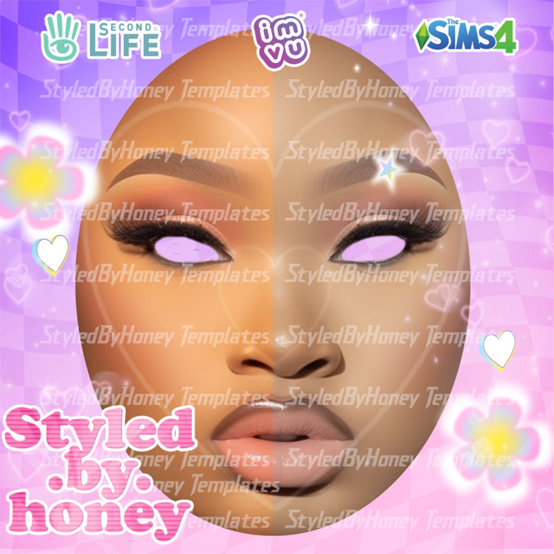 BSR_002 - Ready to use IMVU Skin Mesh Head/Second life skin template