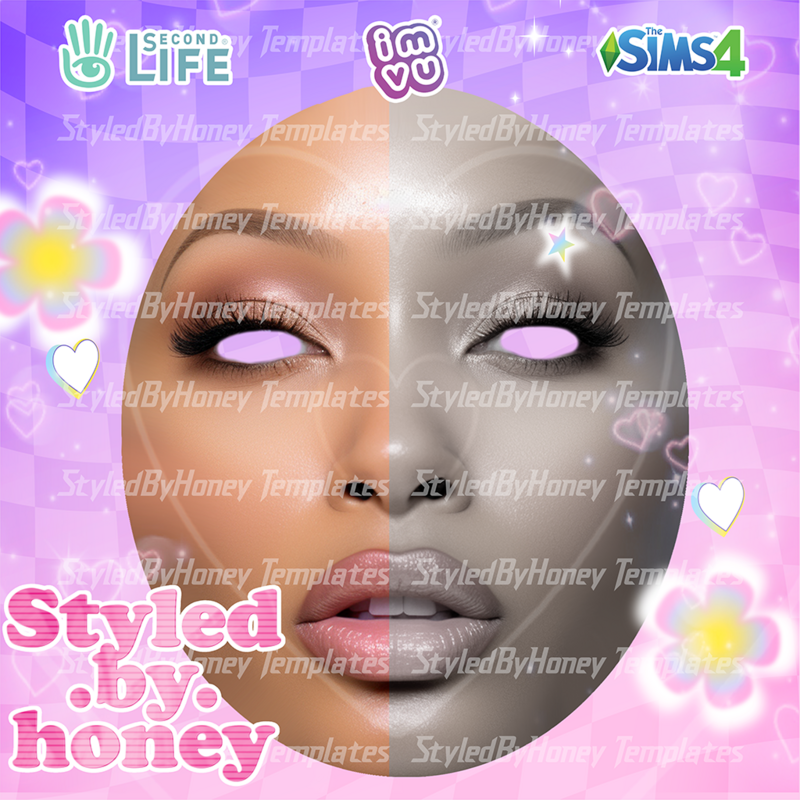BSR_004 - Ready to use IMVU Skin Mesh Head/Second life skin template