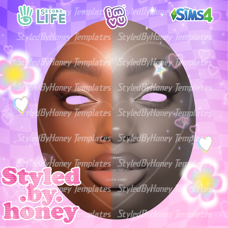 DSR_005 - Ready to use IMVU Skin Mesh Head/Second life skin template