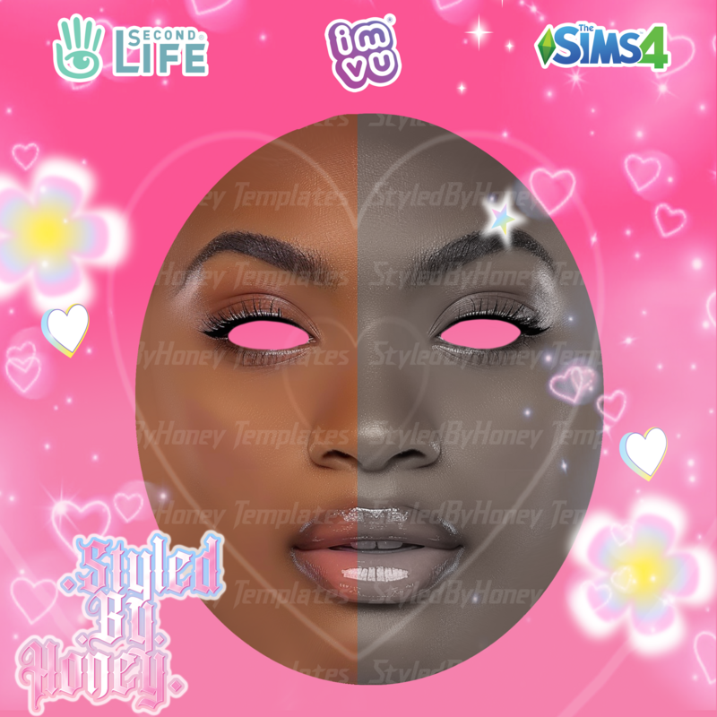 NF_007 - Ready to use IMVU Skin Mesh Head/Second life skin template