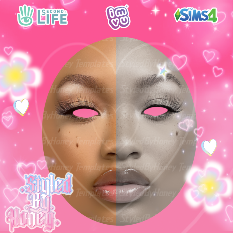 NF_005 - Ready to use IMVU Skin Mesh Head/Second life skin template