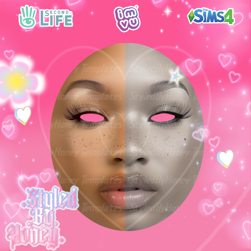 NF_003 - Ready to use IMVU Skin Mesh Head/Second life skin template