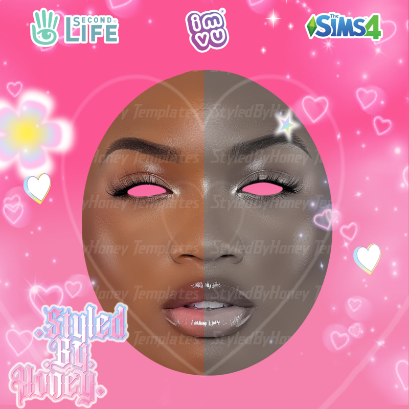 NF_008 - Ready to use IMVU Skin Mesh Head/Second life skin template