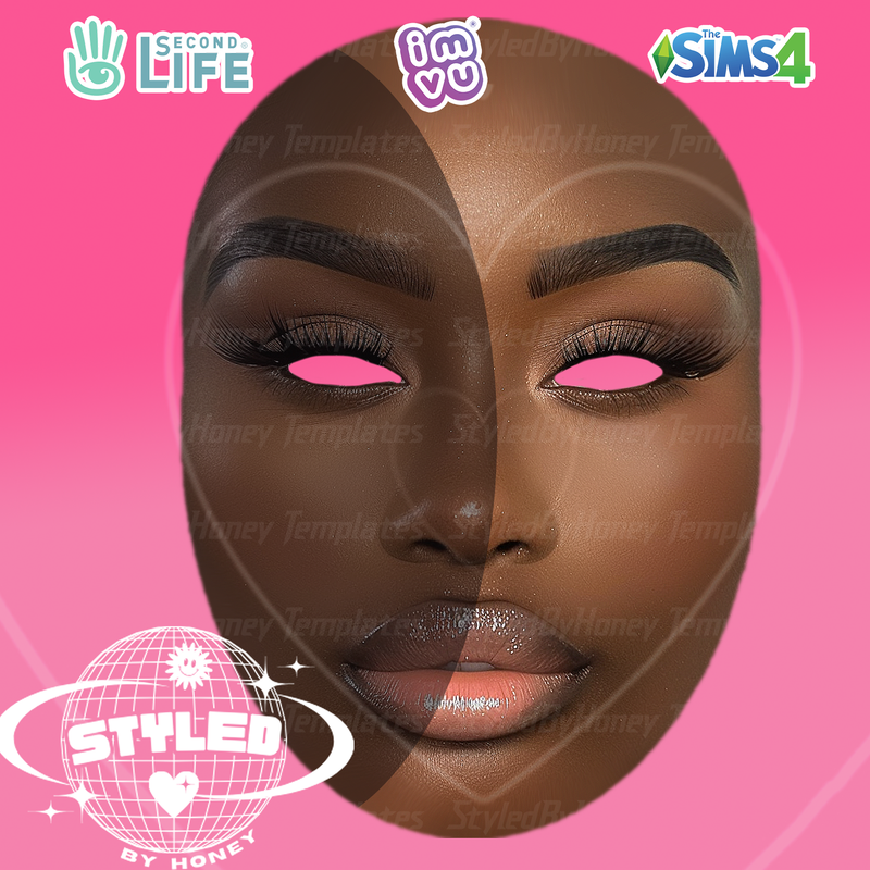NF_007 - Ready to use IMVU Skin Mesh Head/Second life skin template