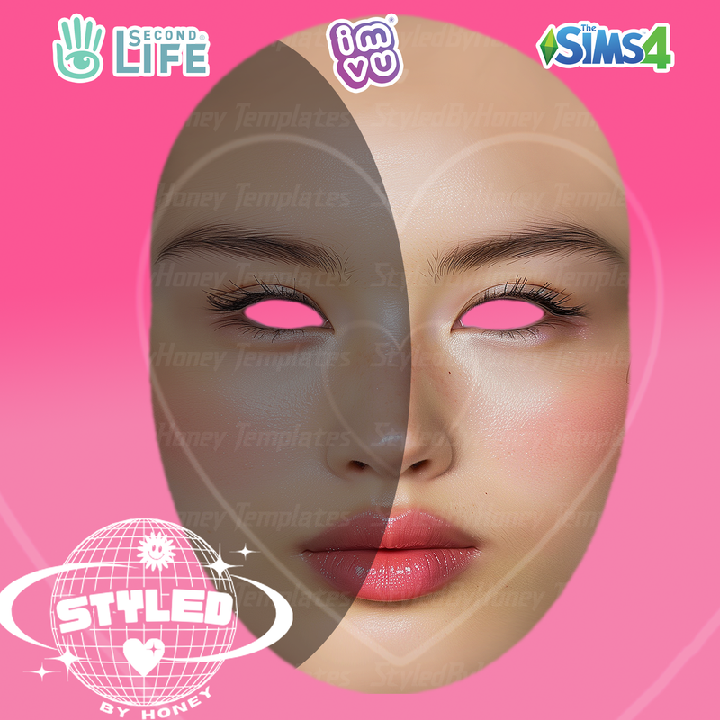 NF_007 - Ready to use IMVU Skin Mesh Head/Second life skin template