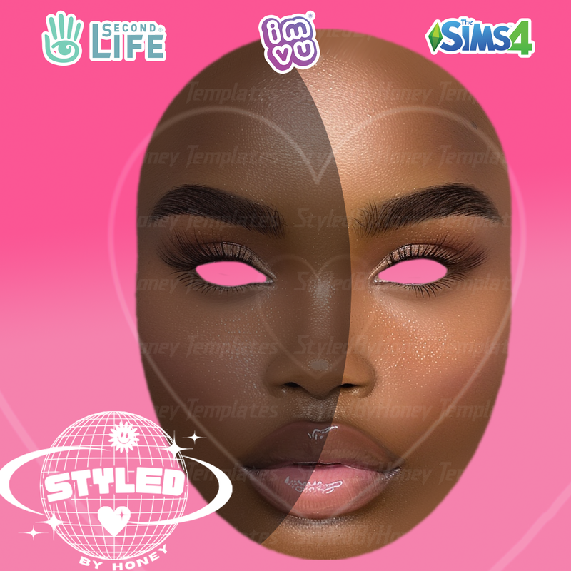 NF_007 - Ready to use IMVU Skin Mesh Head/Second life skin template