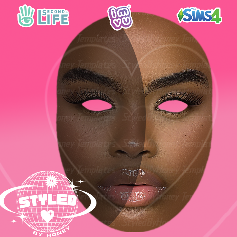 NF_007 - Ready to use IMVU Skin Mesh Head/Second life skin template