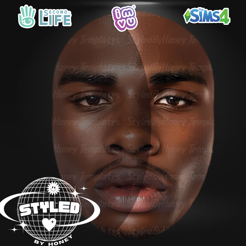 NF_007 - Ready to use IMVU Skin Mesh Head/Second life skin template
