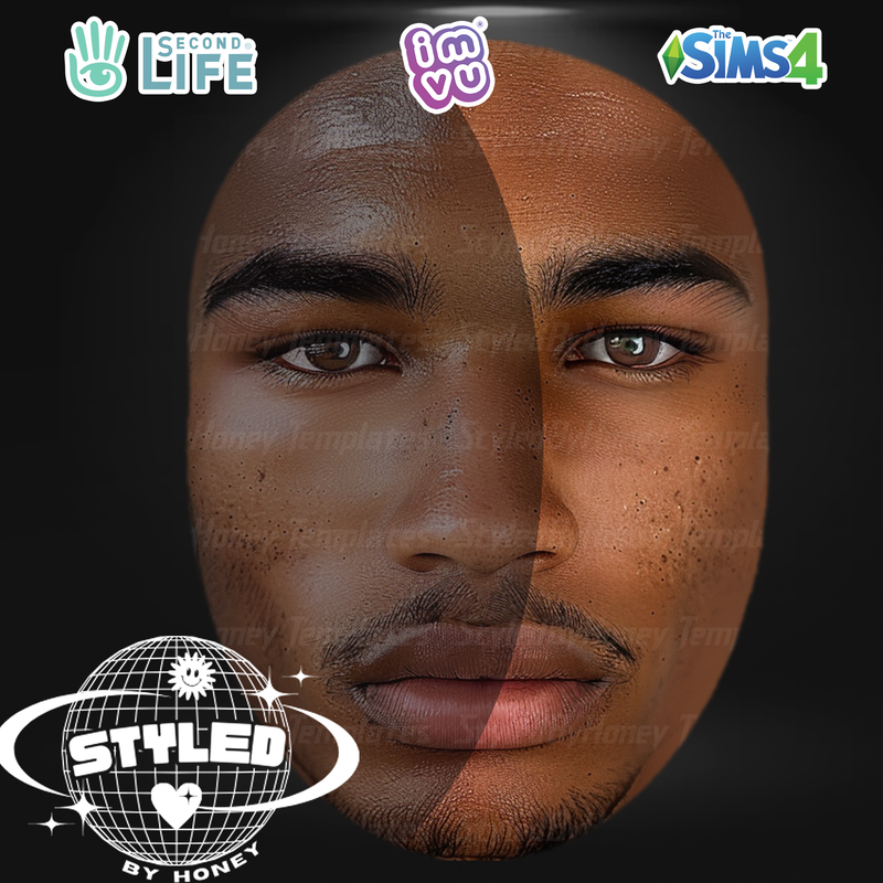 NF_007 - Ready to use IMVU Skin Mesh Head/Second life skin template