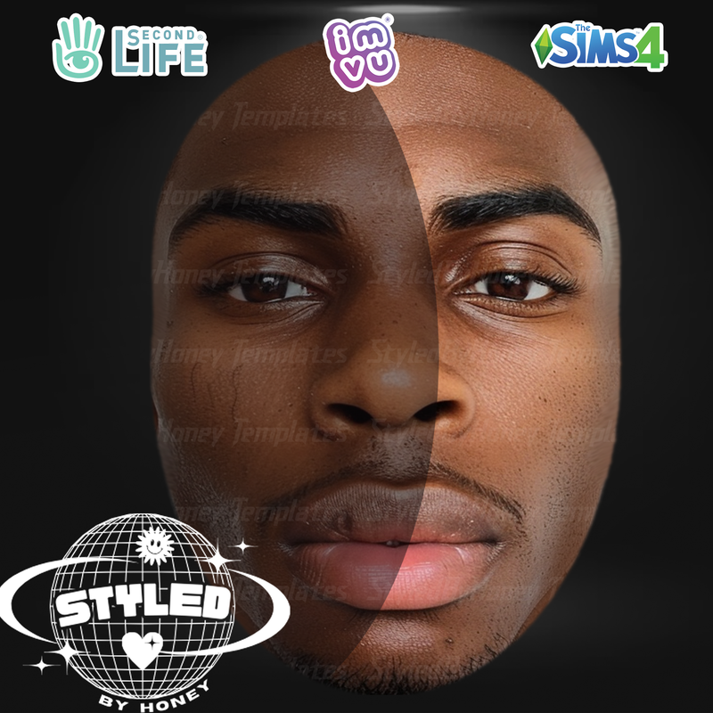 NF_007 - Ready to use IMVU Skin Mesh Head/Second life skin template