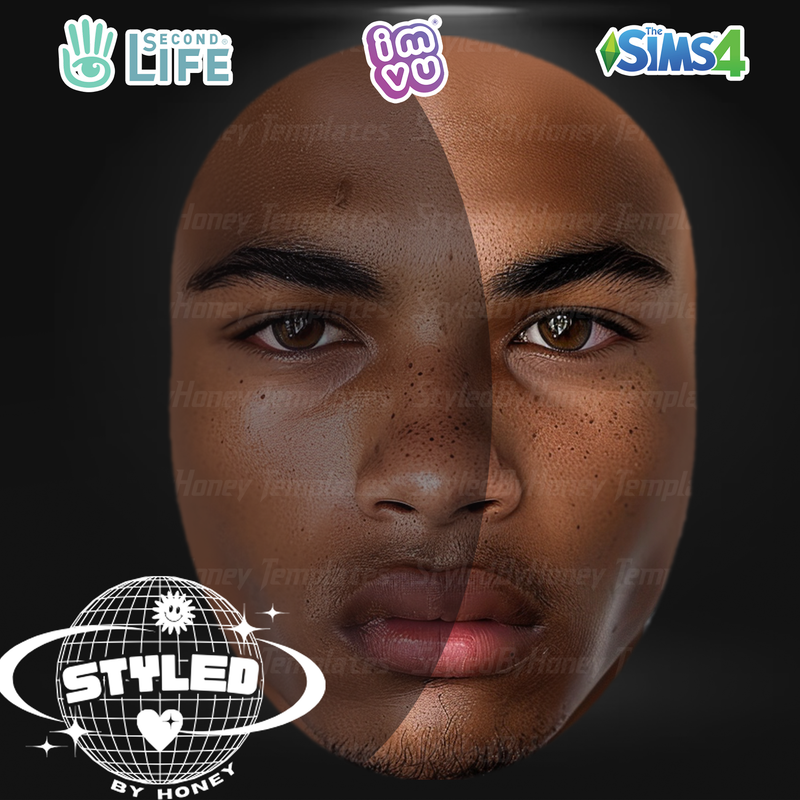 NF_007 - Ready to use IMVU Skin Mesh Head/Second life skin template