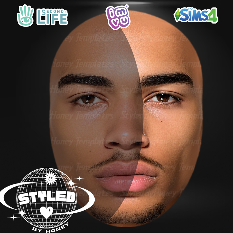 NF_007 - Ready to use IMVU Skin Mesh Head/Second life skin template