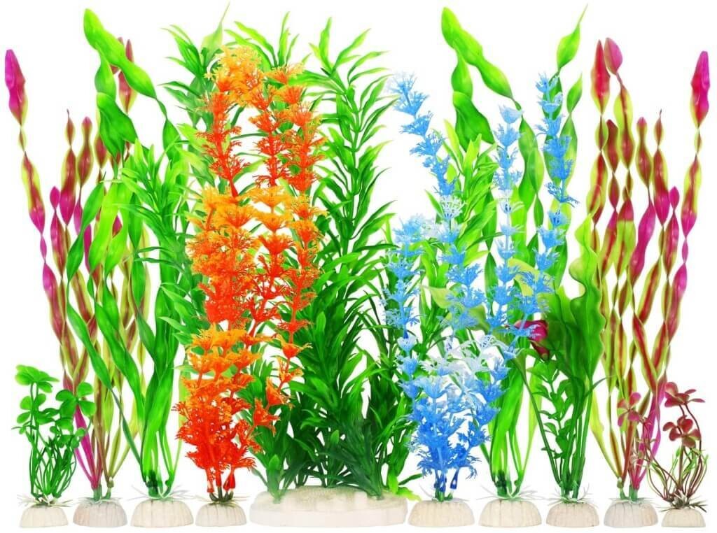 Artificial Plastic Fish Tank Plants - Aquarium Décor | Moodtime