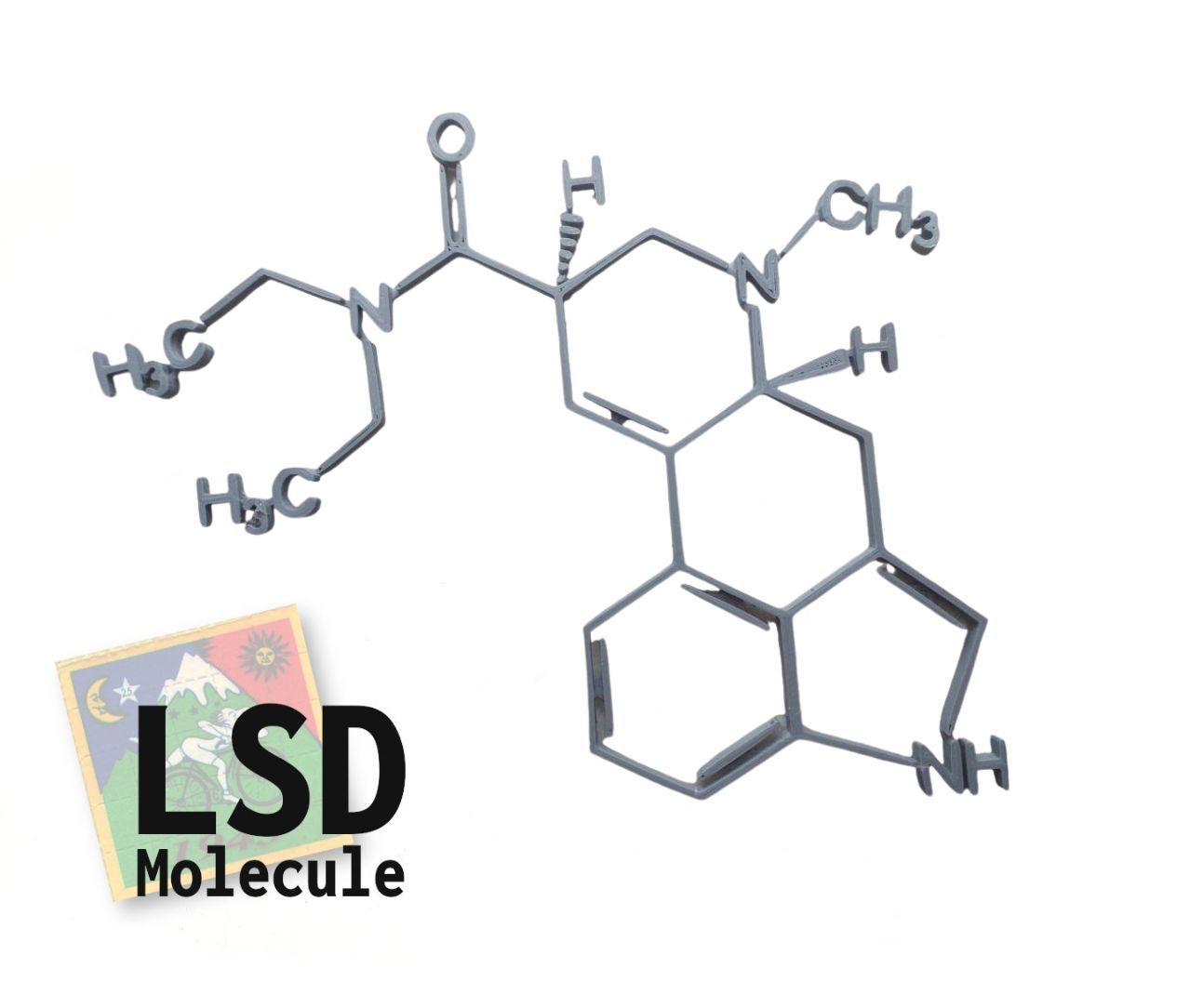 LSD Molecule Wall Art