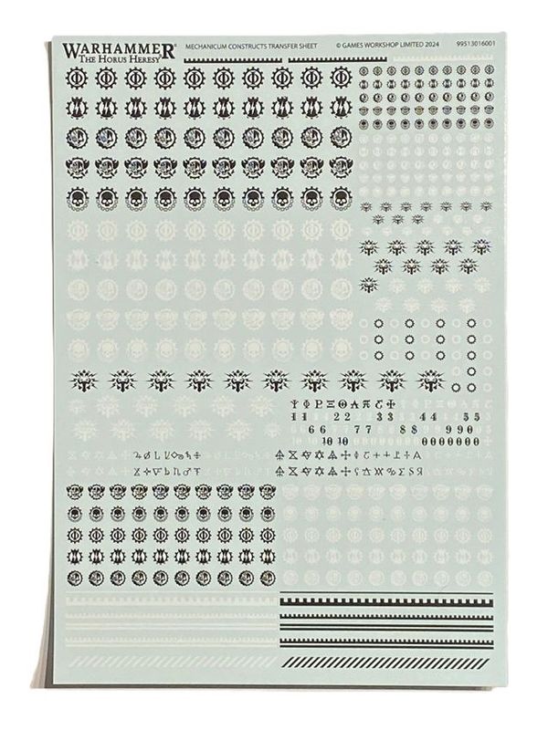 Mechanicum Constructs Large Transfer Sheet - Battle Group