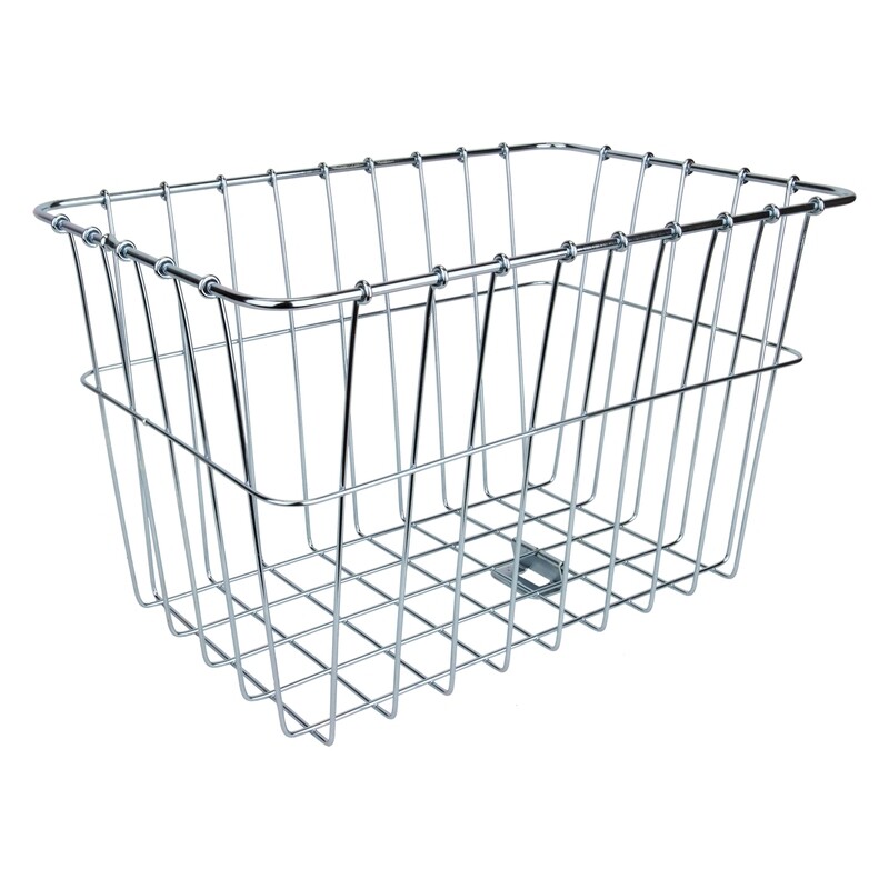 Wald #585 Rear Basket - Silver, 9.5x14.5x9"