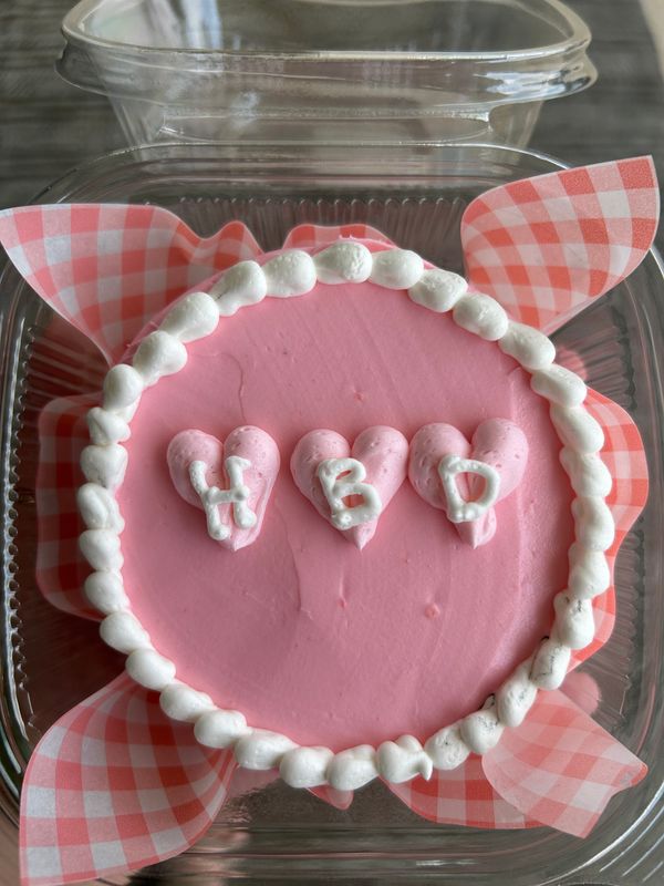 HBD Lunch Box Cake - pink
