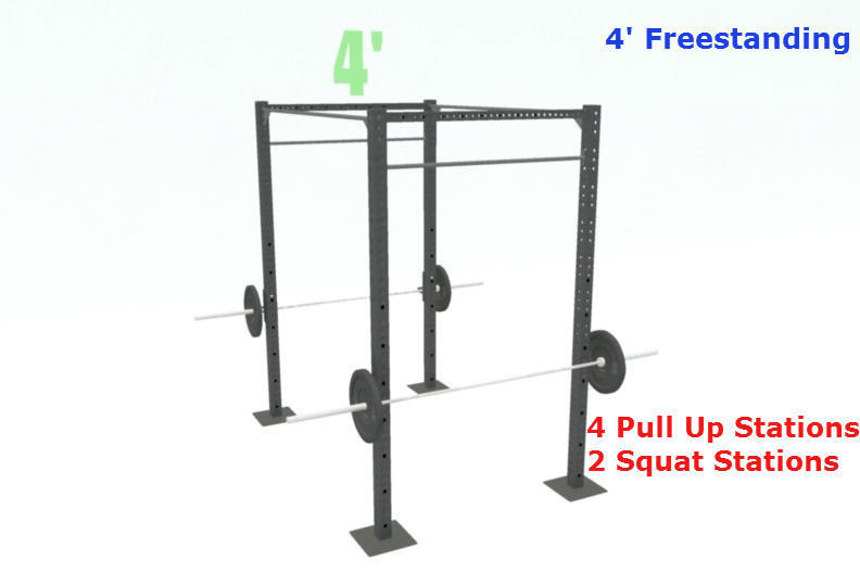 4' TITAN RIG = 4 PULL-UP STATIONS WITH 2 SQUAT STATIONS