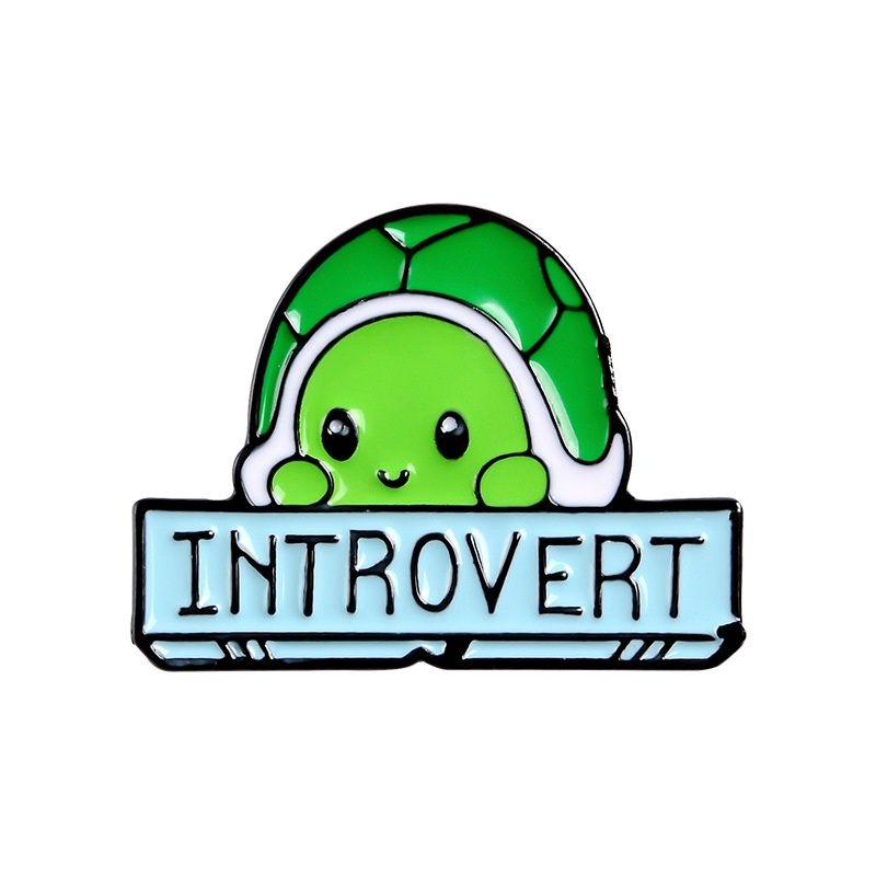 Premium Kawaii Pin - Introvert Turtle