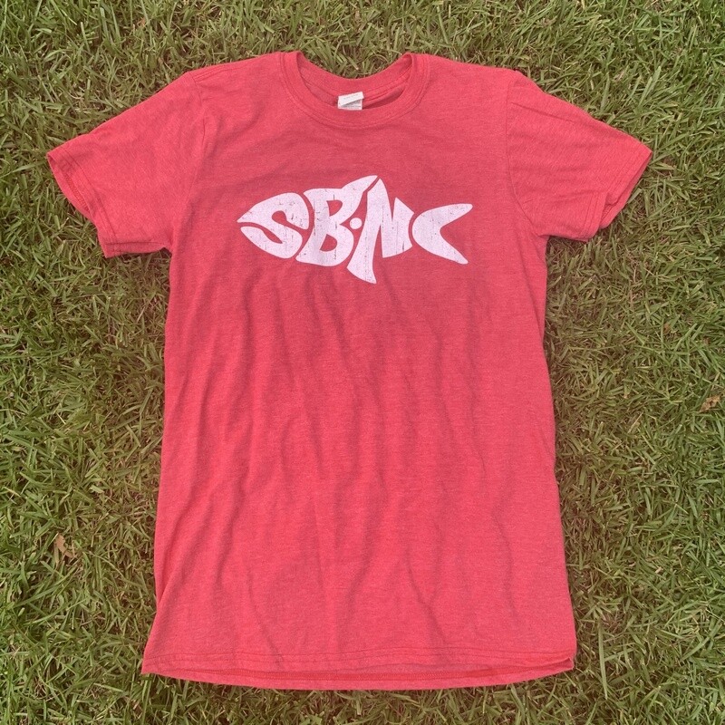 SBNC FISH WHITE INK ADULT TEE