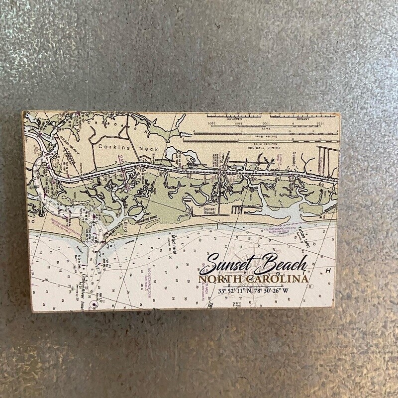 MAGNET PB NOAA CHART SUNSET BEACH