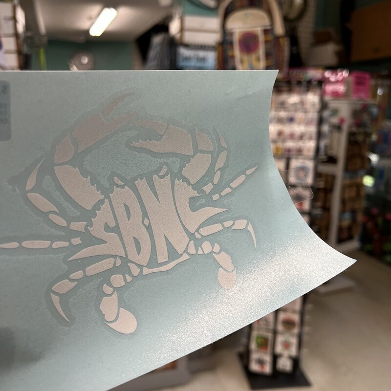 SBNC CRAB TRANSFER DECAL (WHITE)
