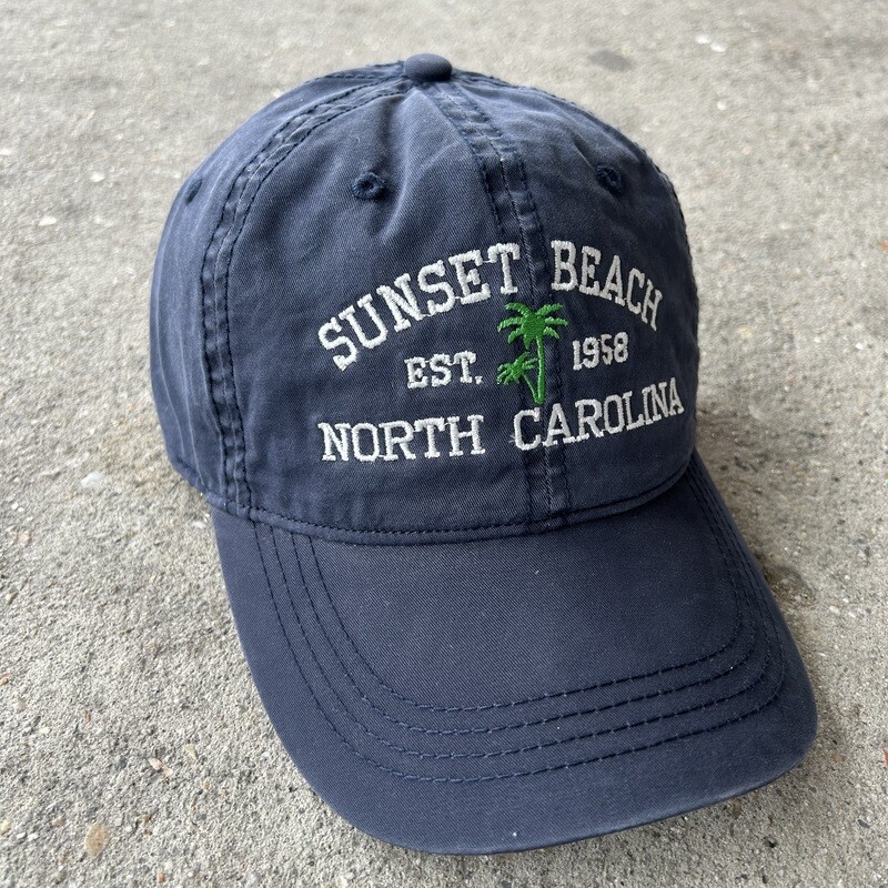 SUNSET PALMS SILK CAP NAVY