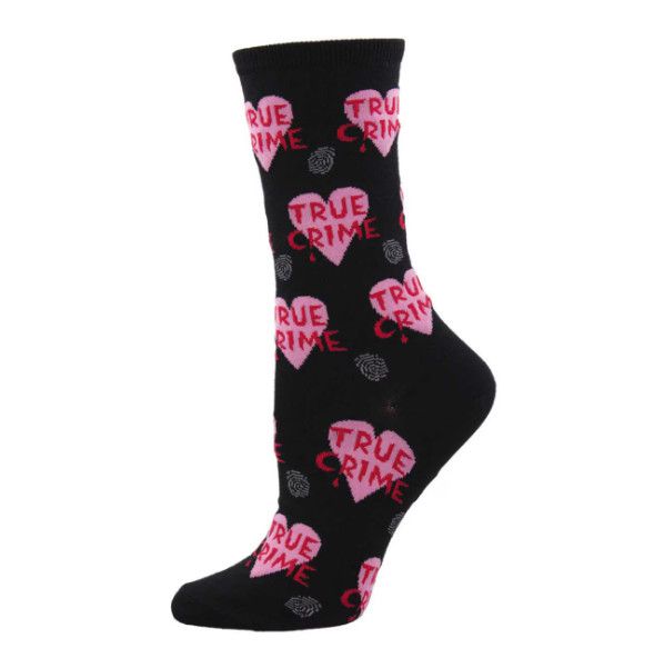 TRUE CRIME BLACK WOMENS SOCK
