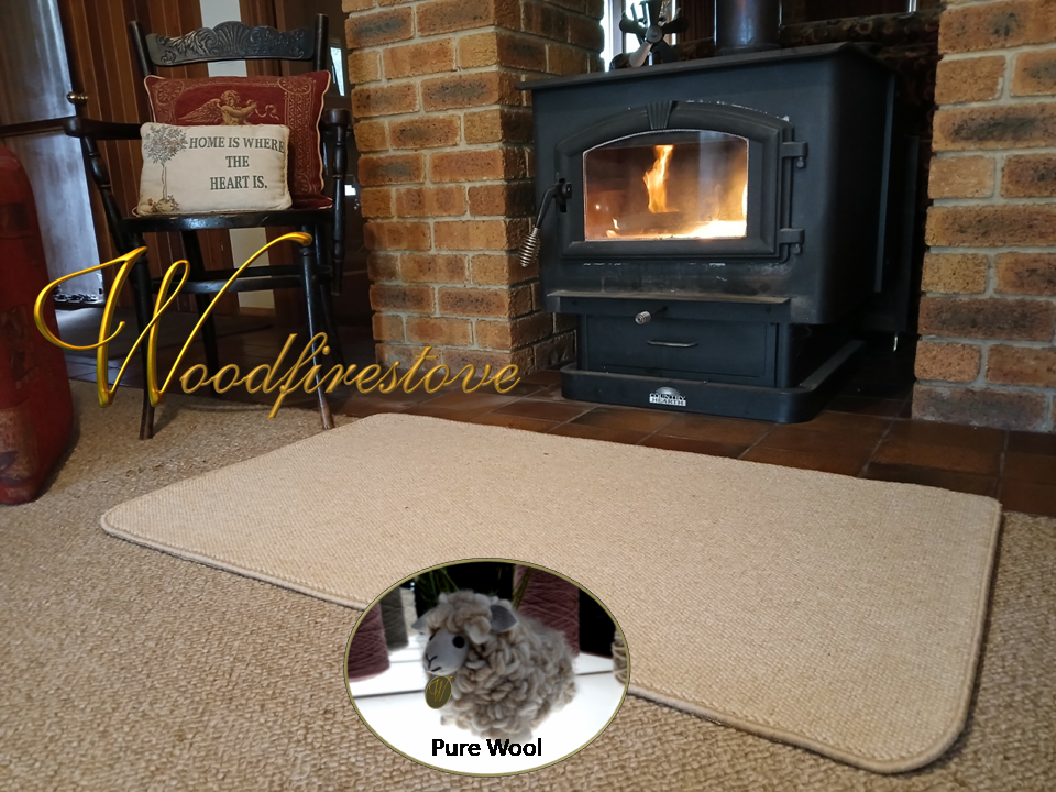 FIREPLACE HEARTH RUGS - PURE WOOL - WOODFIRESTOVE