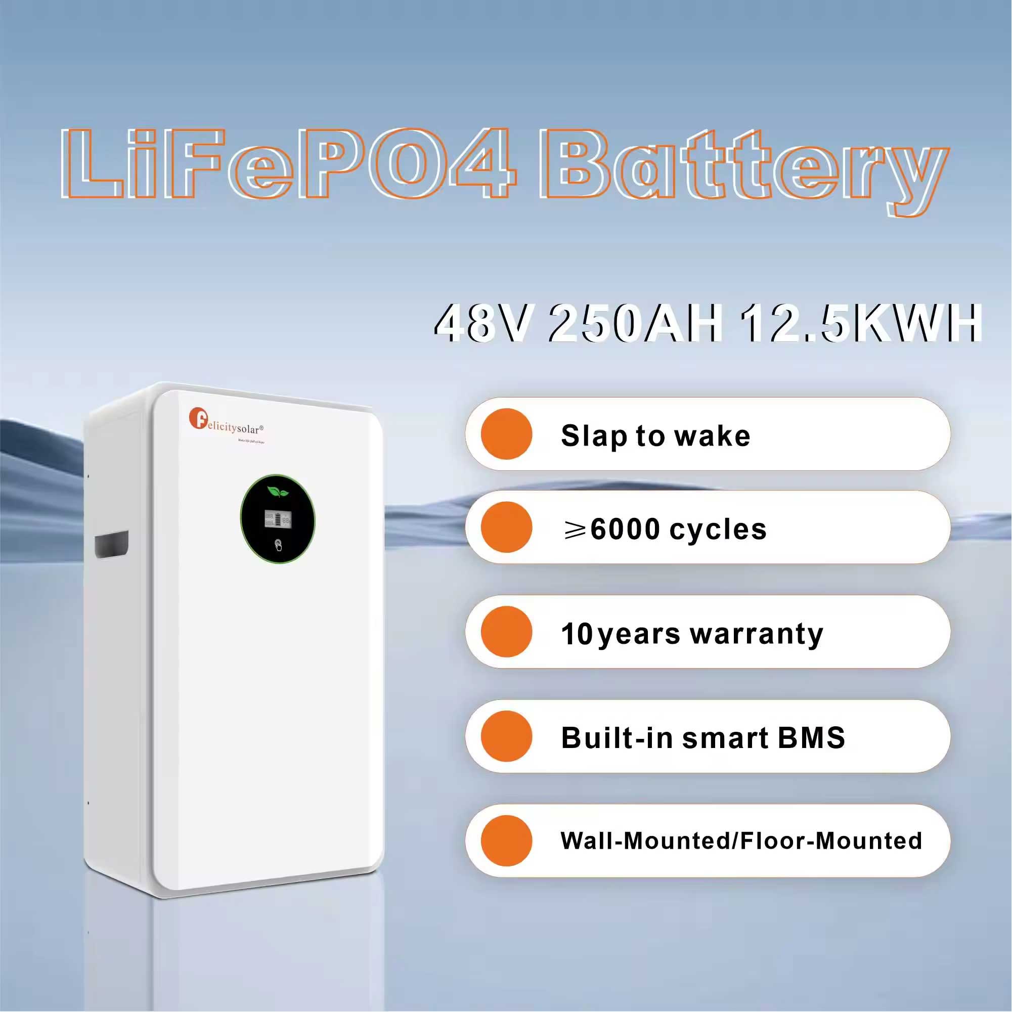 12.5kWh 48V 250Ah LiFePO4 Battery | Felicity Solar Store