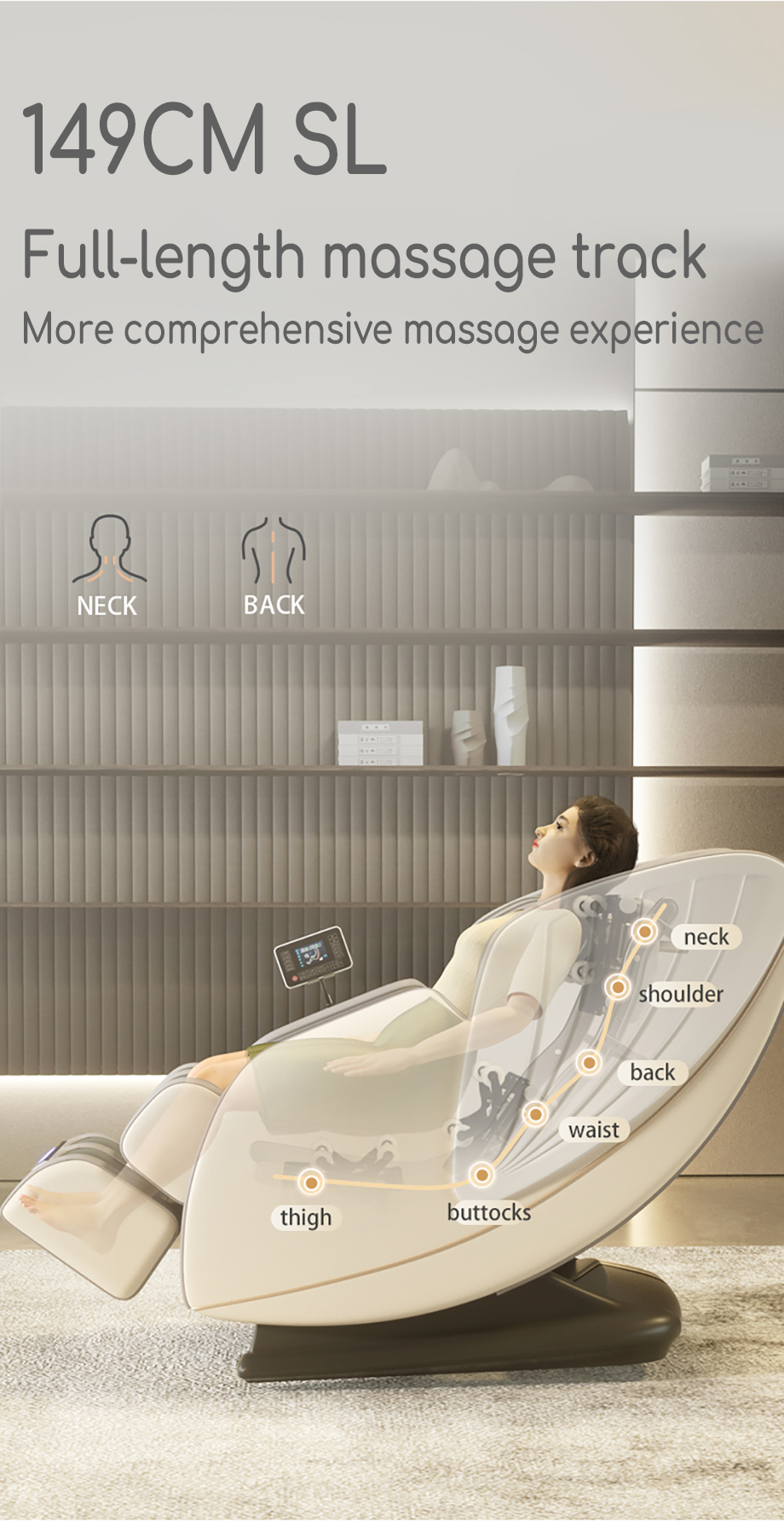 Flotti Emory Kinetic/ Manipulator Massage Chair LCD Touch Screen w ...