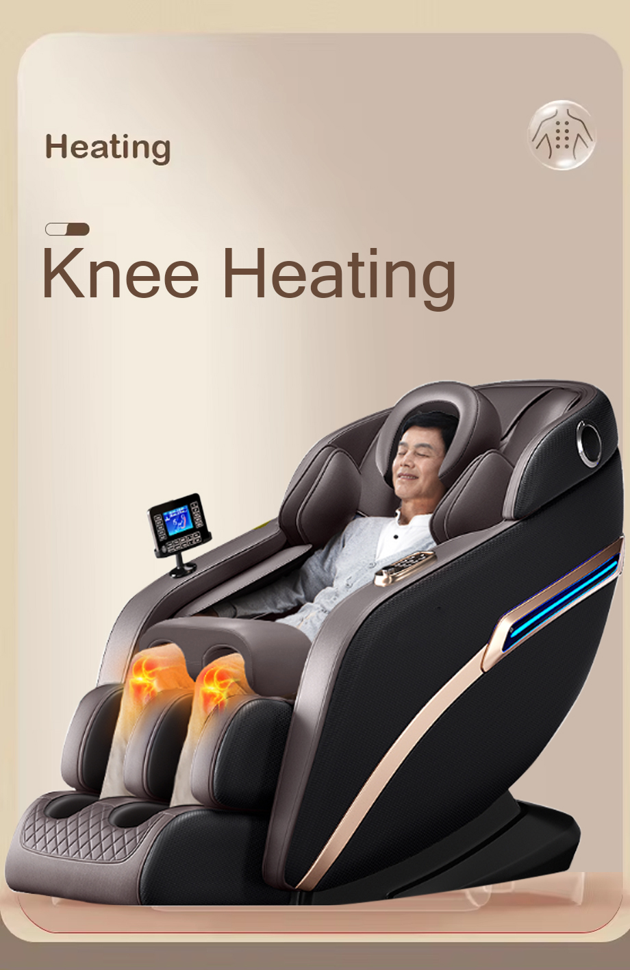 Flotti Imax Fixed Massage Chair LCD Touch Screen Full Body Massage with ...